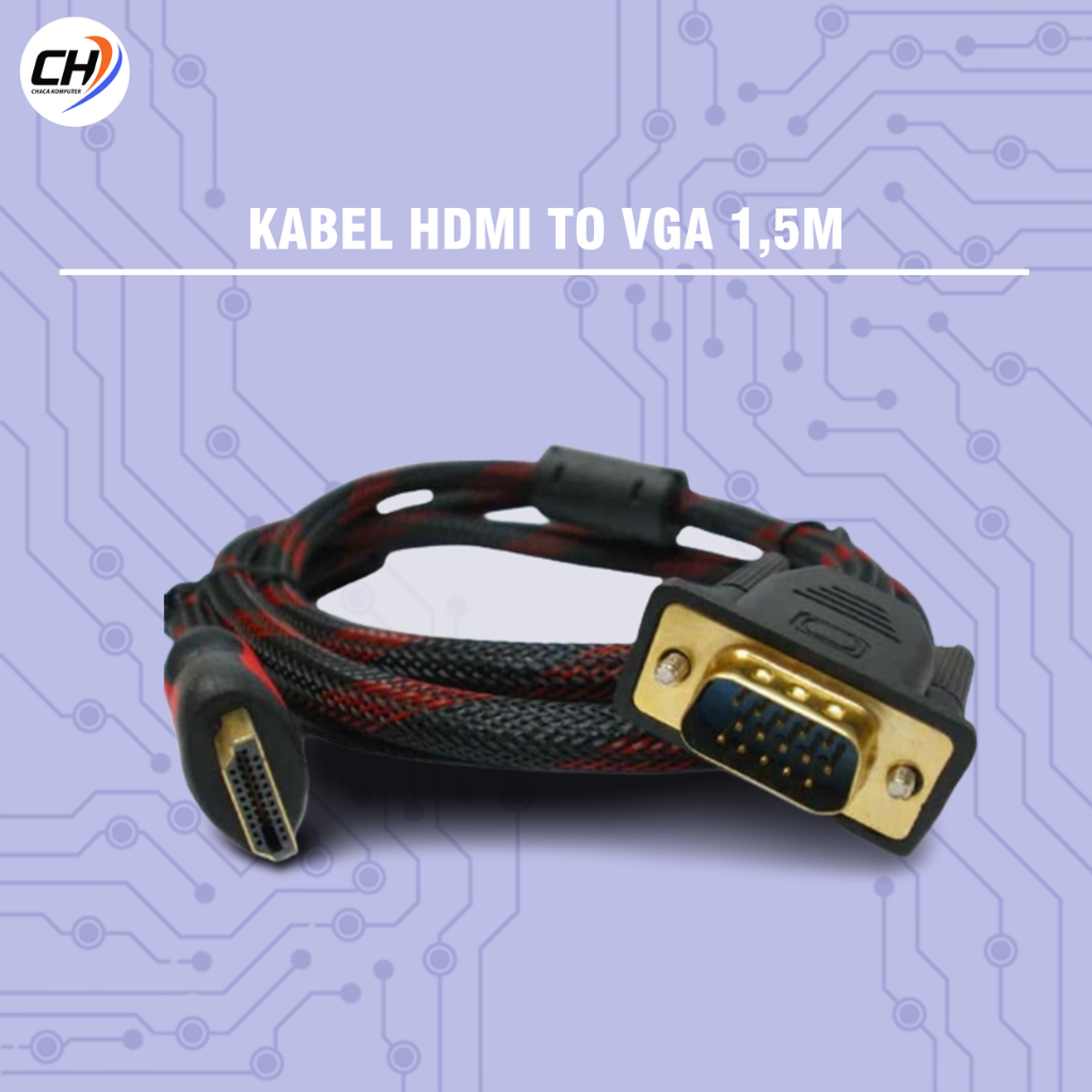 Jual Kabel HDMI To VGA 1,5 Meter | Shopee Indonesia