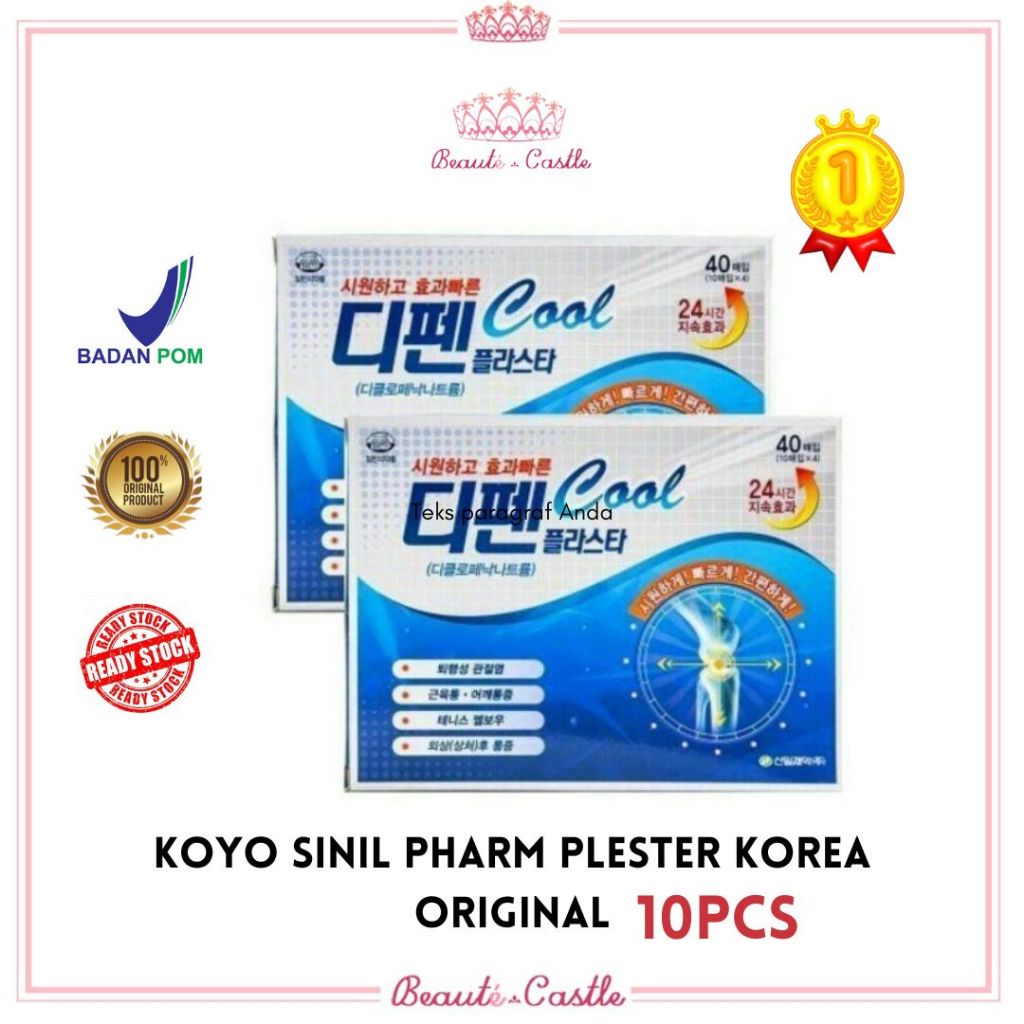 Jual Koyo Sinil Pharm Plester Korea Original / Plester Sakit Tulang ...