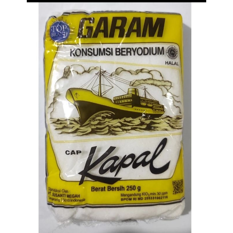 Jual Garam merk cap kapal kemasan 250gr | Shopee Indonesia