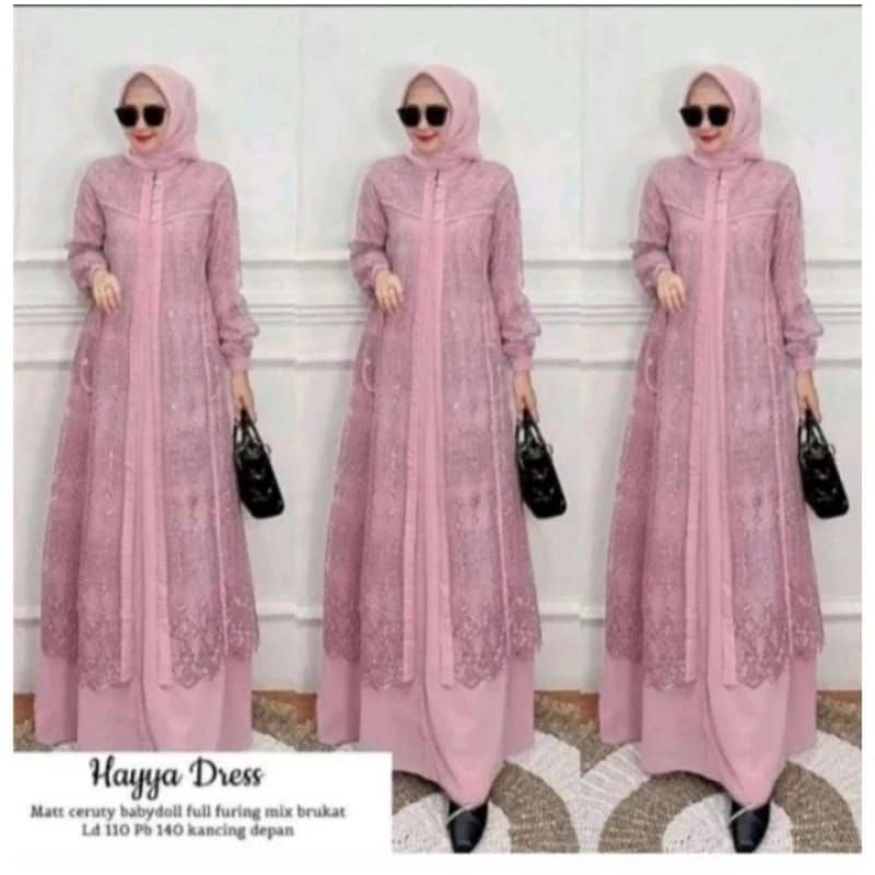 Jual gamis lebaran terbaru 2024 model terbaru gamis Ceruti abbydoll ...