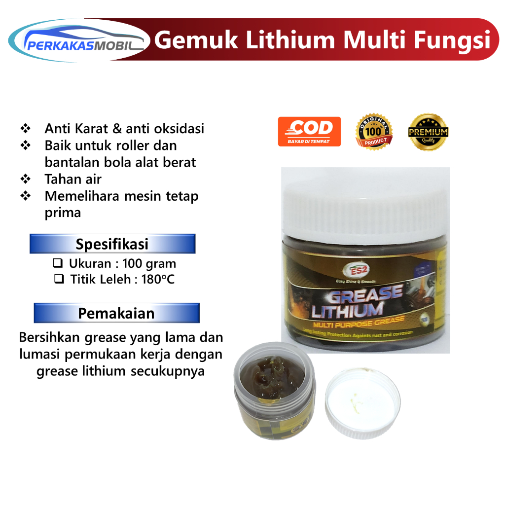 Jual Gemuk Grease Suhu Tinggi 180℃ Stempet ES2 Multifungsi Lithium ...