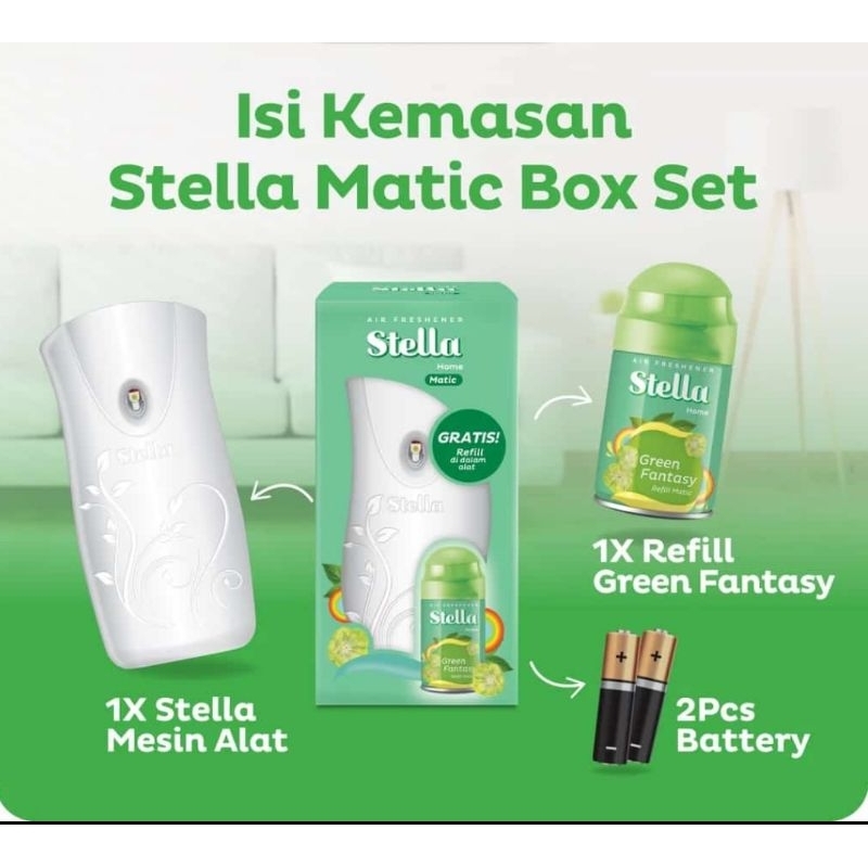 Jual STELLA MATIC ALAT BOX SET + REFILL 225ML ( murah ) | Shopee Indonesia