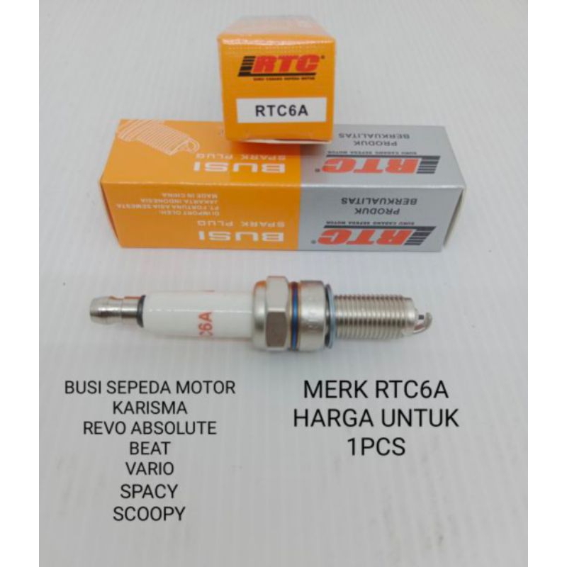 Jual Busi RTC6A untuk motor Vixion Jupiter MX kharisma Nmax Supra x125 ...