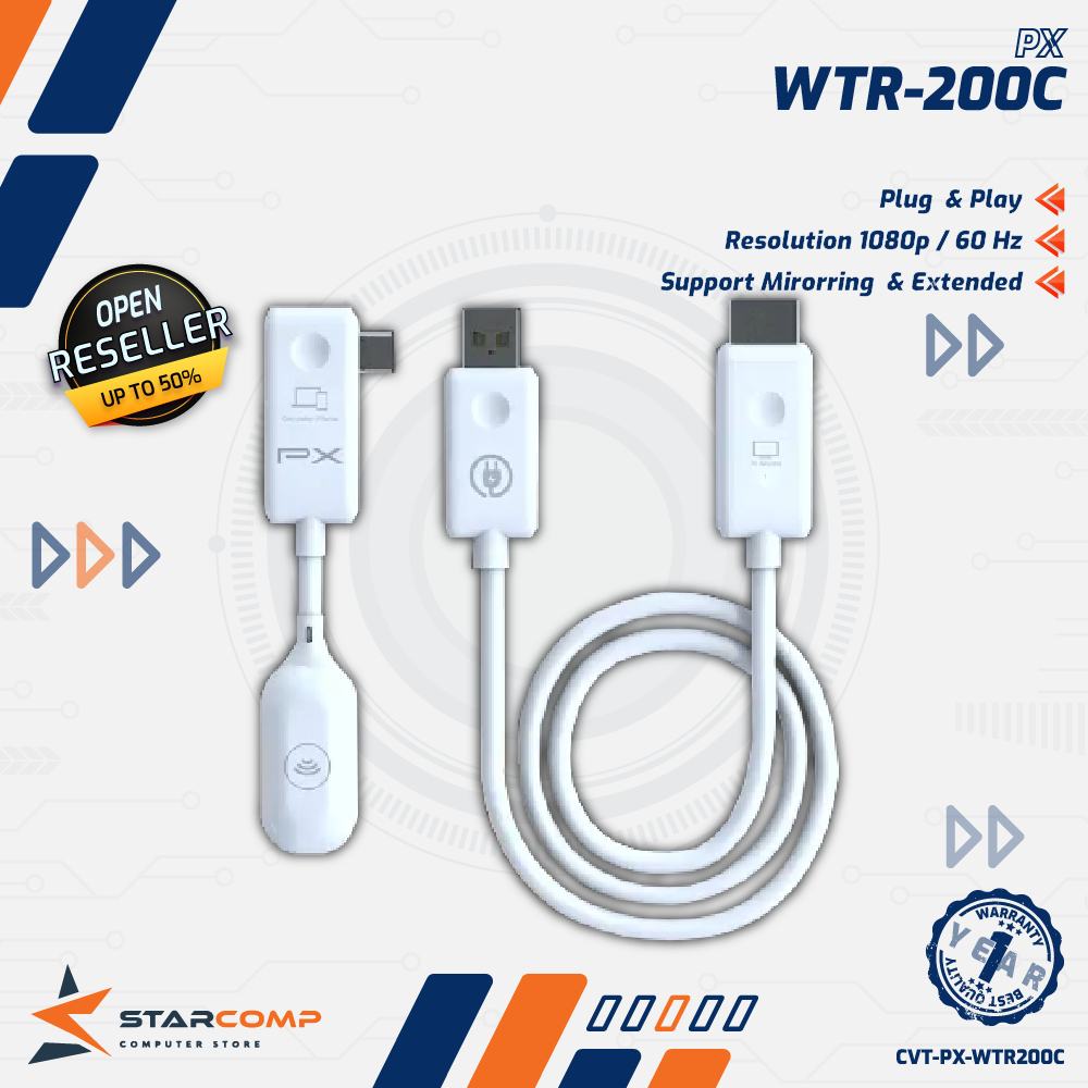 Jual Kabel HDMI Wireless Type C Video Transmitter Receiver PX WTR-200C ...