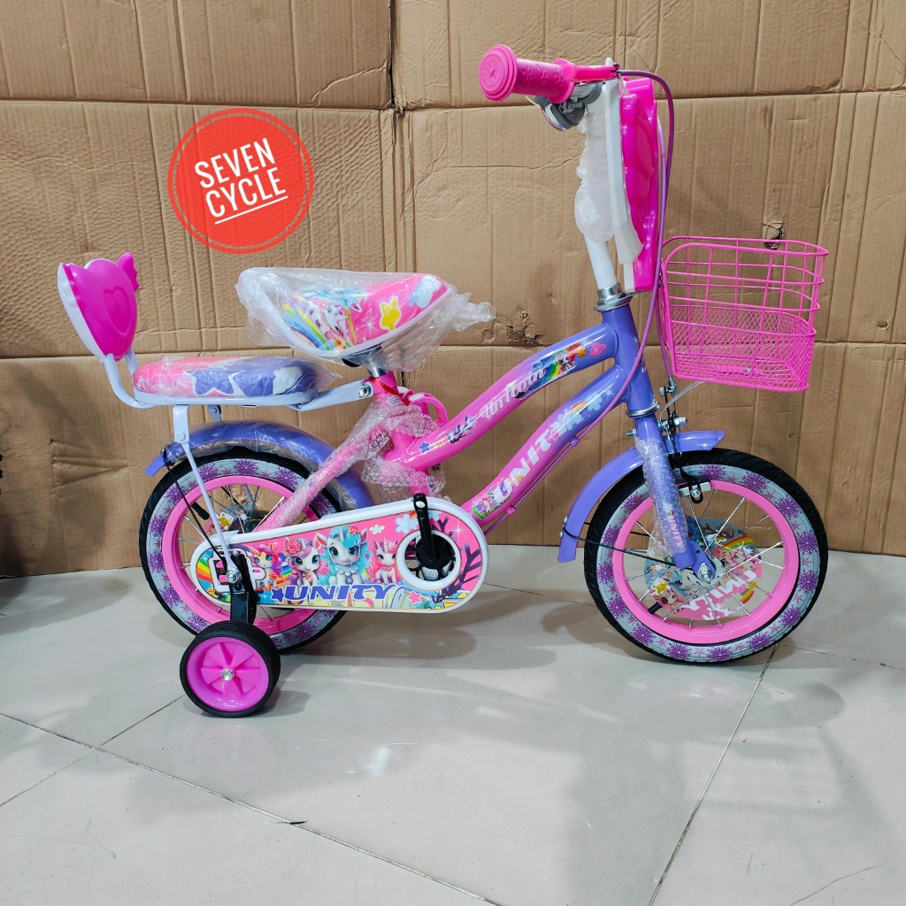 Jual Sepeda mini anak keranjang UNITY UNICORN 12inch ban pompa tebeng ...