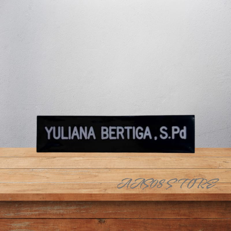 Jual name tag grafir pns papan nama pns name tag gelar pns | Shopee ...