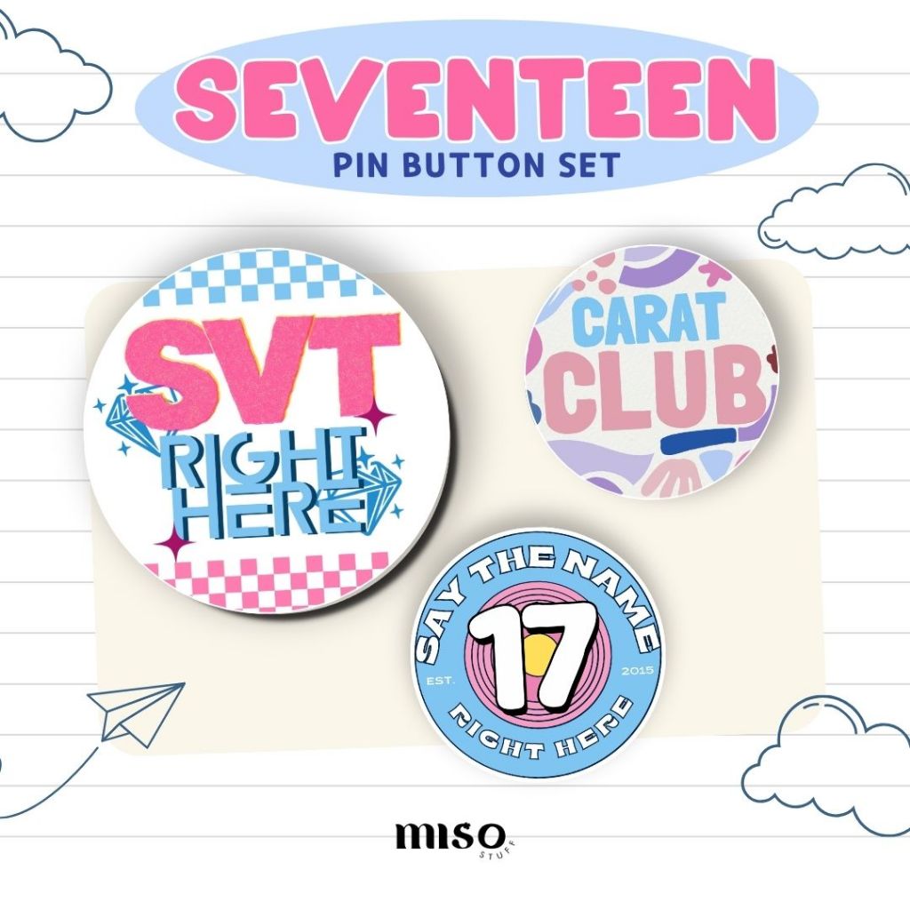Jual Seventeen Pin Button Set / Seventeen Pin Button Packs / Seventeen ...