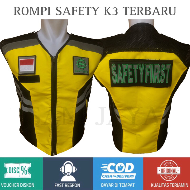 Jual Rompi Safety K3 Serbaguna Kerja Proyek Lapangan Bahan Jaring ...