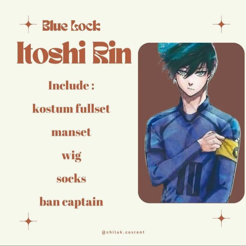 Jual WTS kostum Rin Itoshi Blue lock cosplay | Shopee Indonesia