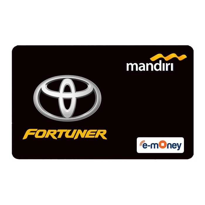 Jual Kartu Emoney Mandiri Logo Toyota Fortuner Hitam Etoll NFC Gen 2 ...