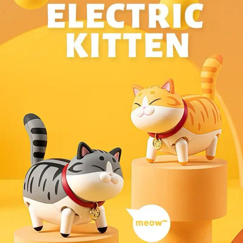Jual kucing gerak electric cat pajangan mainan satuan blind box ...