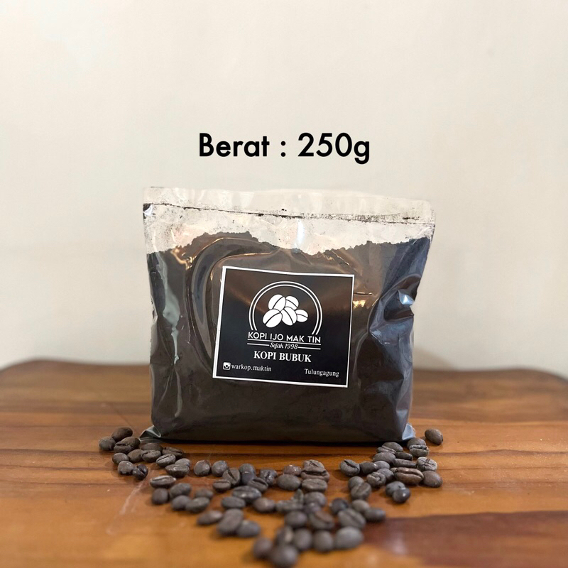 Jual Kopi Bubuk Ijo Kopi Cethe Mak Tin Khas Tulungagung 250g | Shopee ...