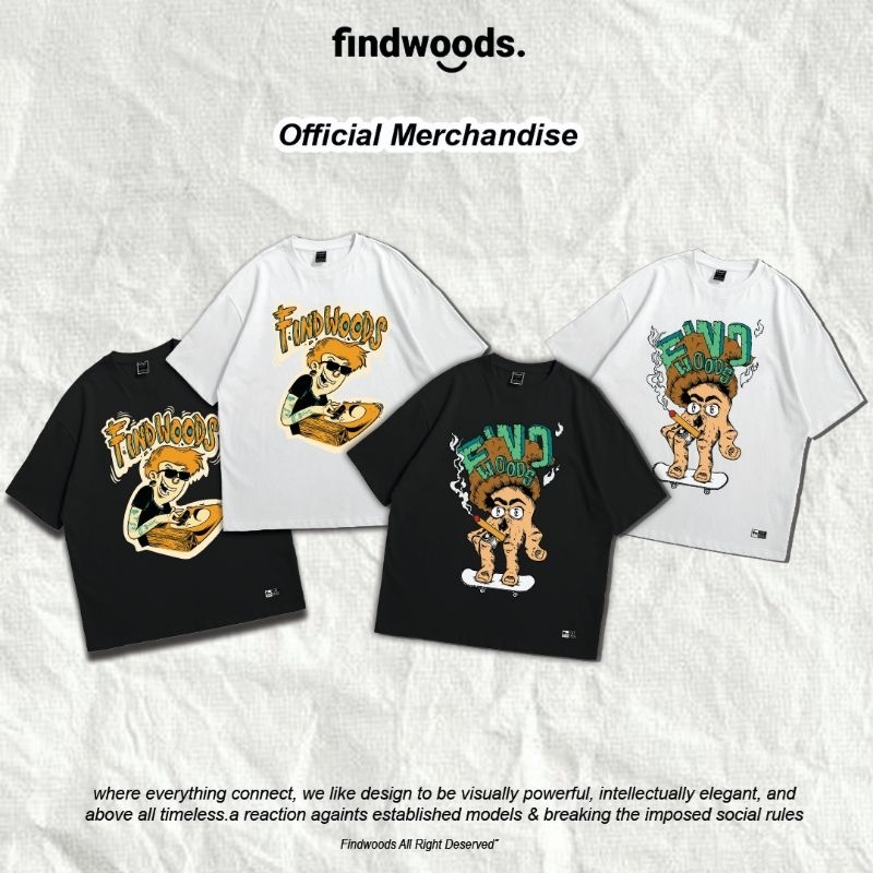 Jual Findwoods Fingerboard T - Shirt Merchandise Limited Edition ...