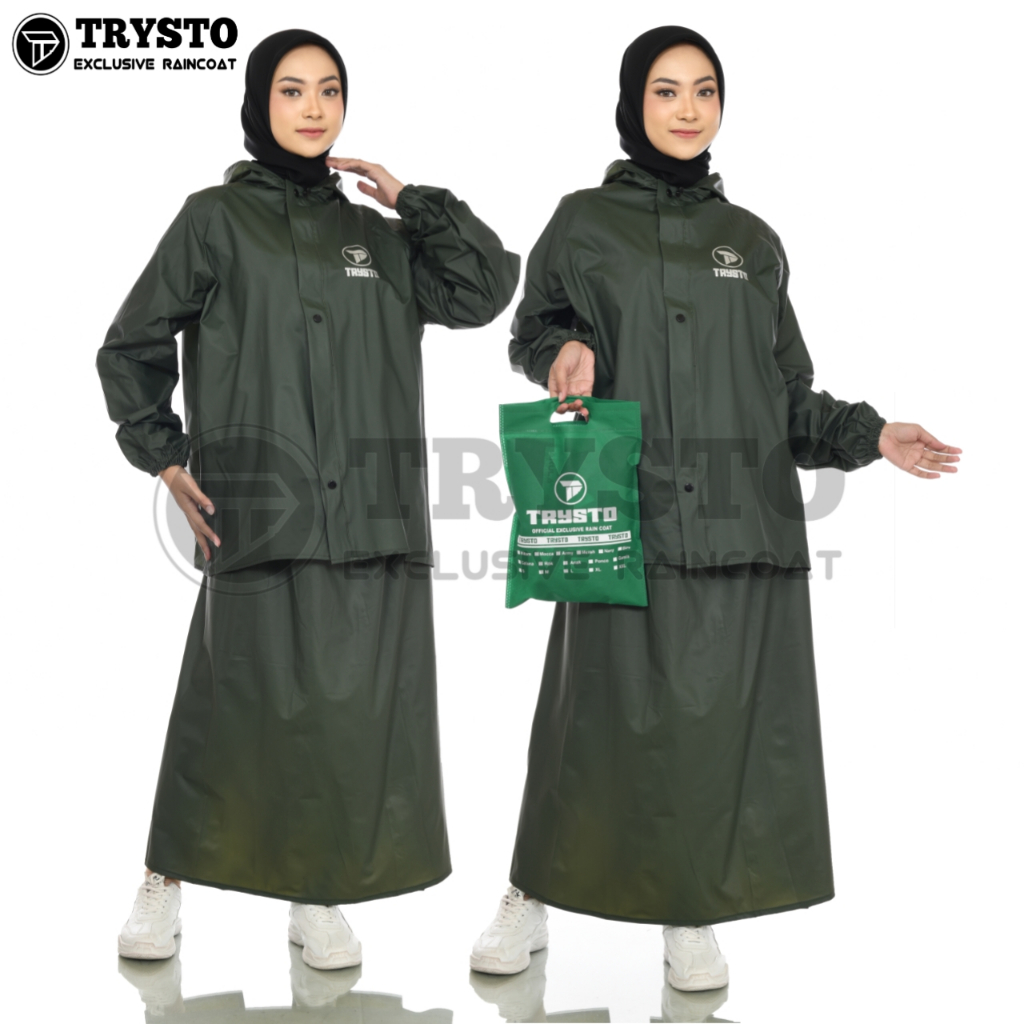 Jual Jas Hujan ROK Raincoat Wanita Dewasa Terbaik Bahan PVC Tebal ...