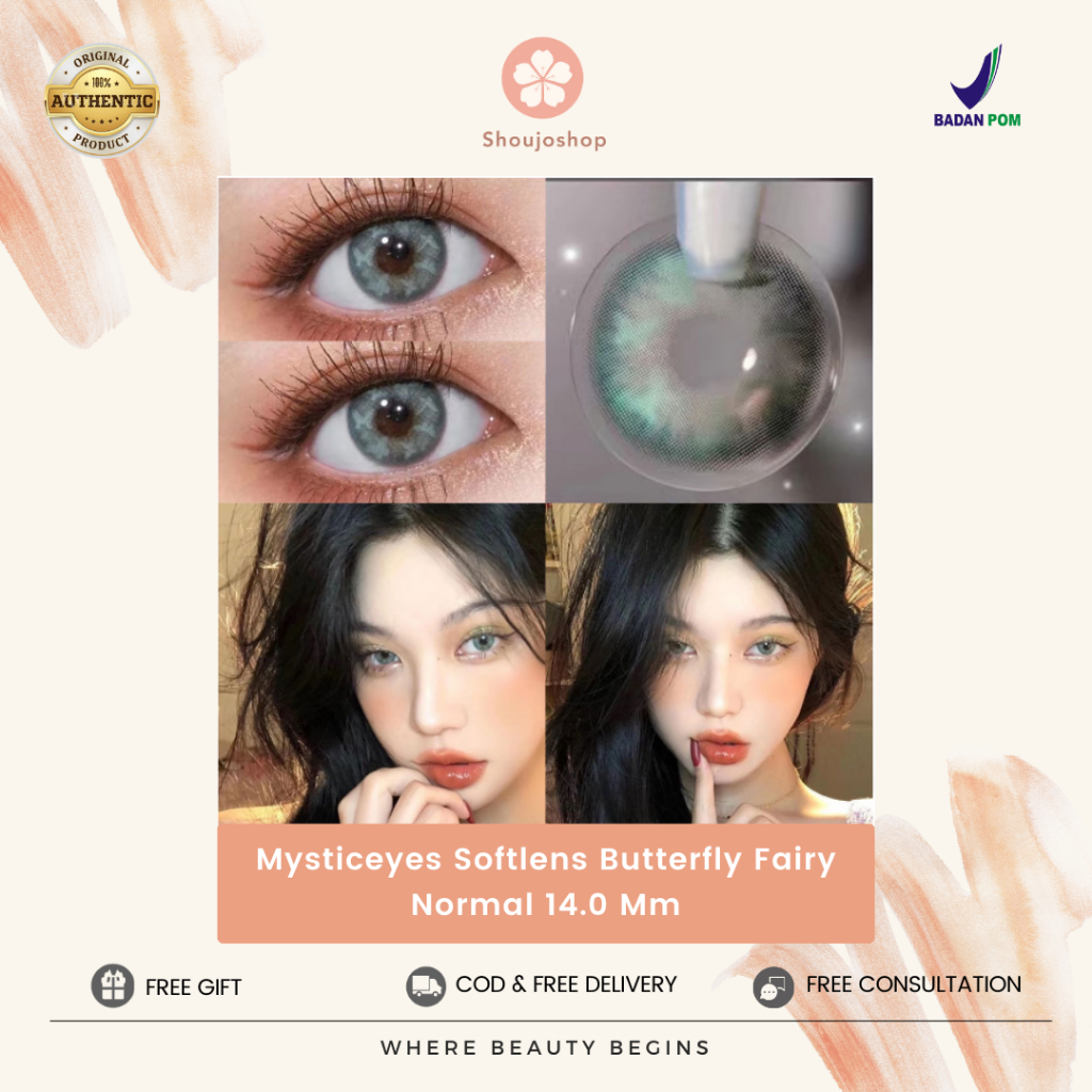 Jual Mystic Eyes Softlens La Girl TWILIGHT Butterfly Fairy Seri Grey ...