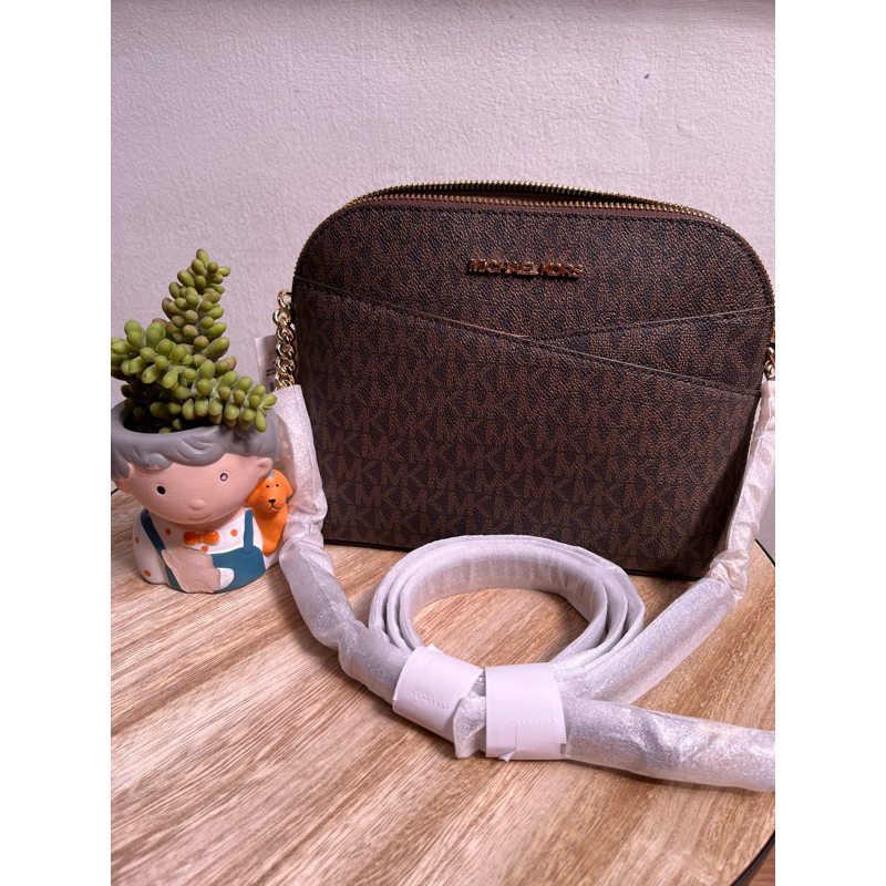 Jual NEW MK Dome Jet Set Brown Crossbody | Shopee Indonesia