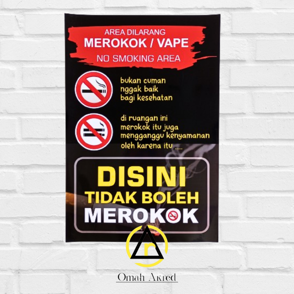 Jual Poster Area Dilarang Merokok/Vape - No Smoking Area - Poster ...