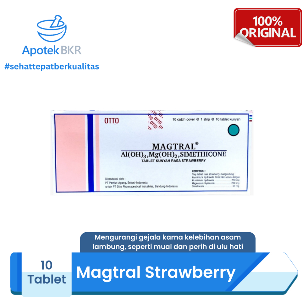 Jual Magtral Obat Maag Rasa Strawberry Per Strip Isi 10 Tablet | Shopee ...