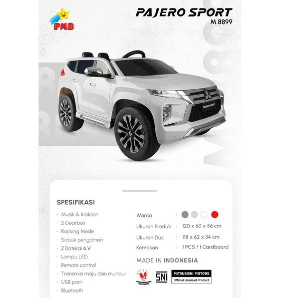 Jual Mobilan Aki Mitsubishi PMB M 8899 Mobil Aki Pajero Sport Mainan ...