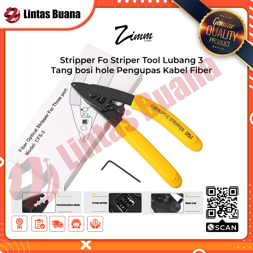Jual Stripper Core 3 - FT14 Fiber Stripper Cfs 3 Core Pemotong Kabel ...