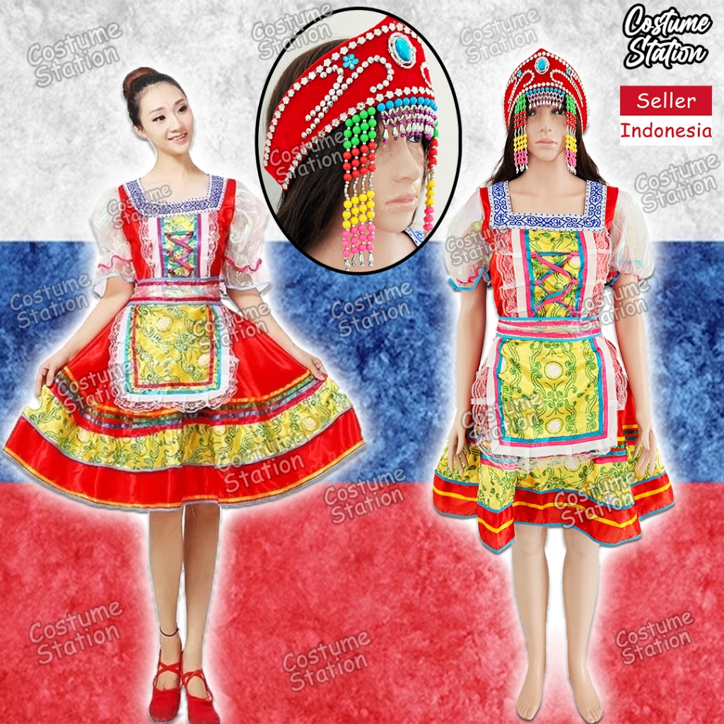 Jual Kostum Tradisional Negara Rusia / Costume Russia Pakaian Adat ...