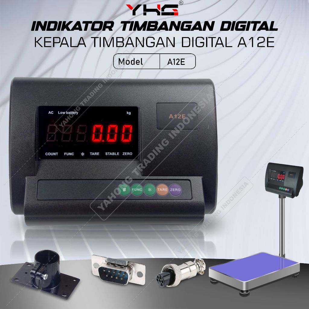 Jual Indikator Timbangan Digital Kepala Timbangan Digital A12E Universal YHG | Shopee Indonesia
