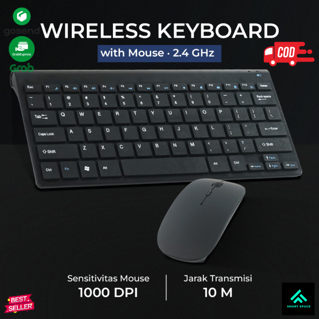 Jual [SPCE] Kimsnot Premium Wireless Keyboard Mouse Combo 2.4G For ...