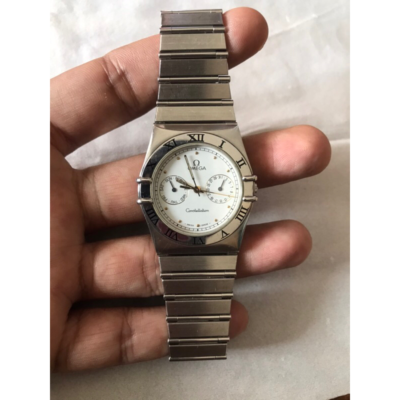 Jual jam tangan omega constellation quartz second original | Shopee ...