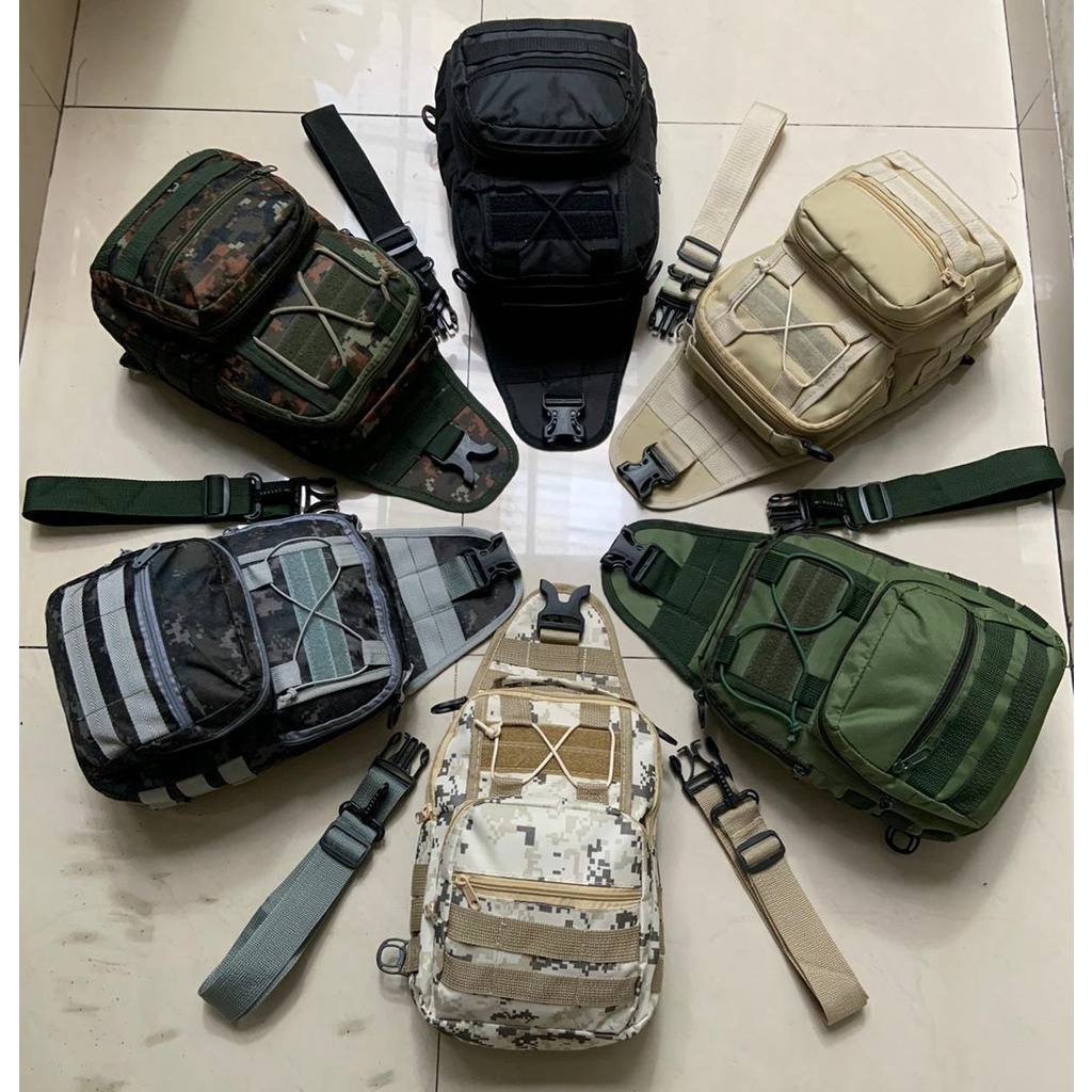 Jual Tas Selempang Tactical Sling Bag Army Tas Pria Wanita Tentara TNI ...