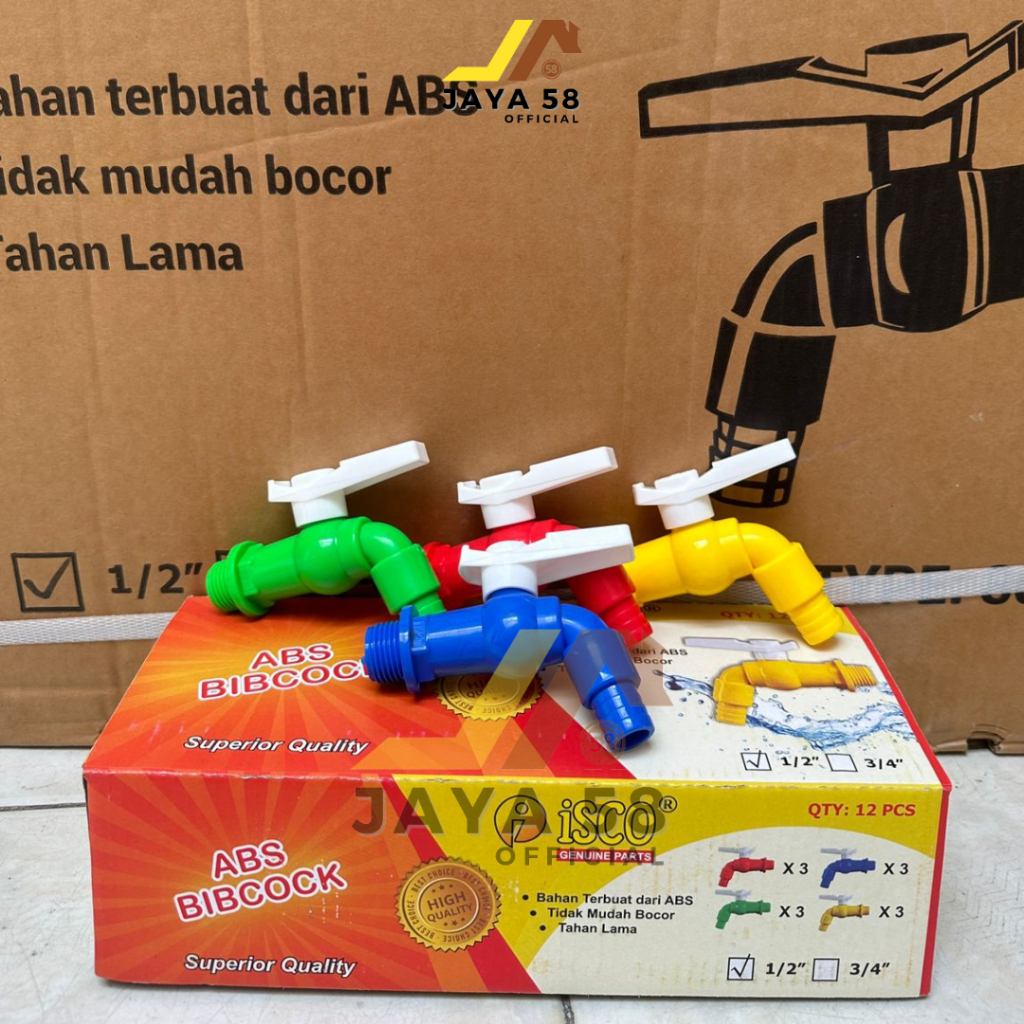 Jual GROSIR 1 Box 12pcs Kran Air model Engkol 1/2 Inch ISCO / Keran ...