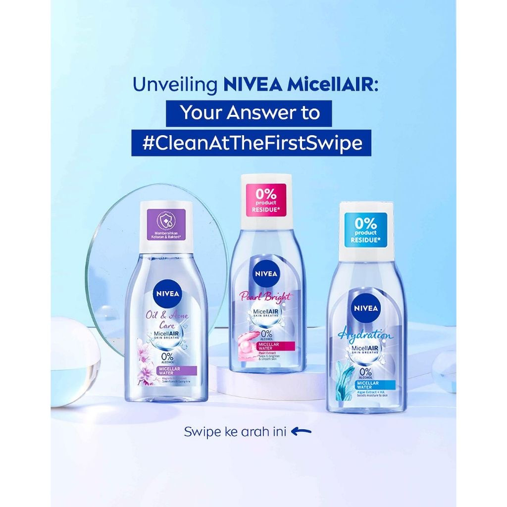 Jual NIVEA MicellAir Water Oil & Acne Care/ Skin Breathe Pearl White ...