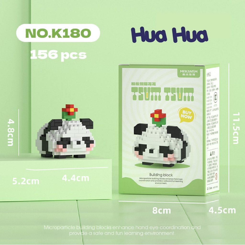 Jual BLOCK CITY MEKANSM PANDA TSUM-TSUM mainan balok karakter panda ...