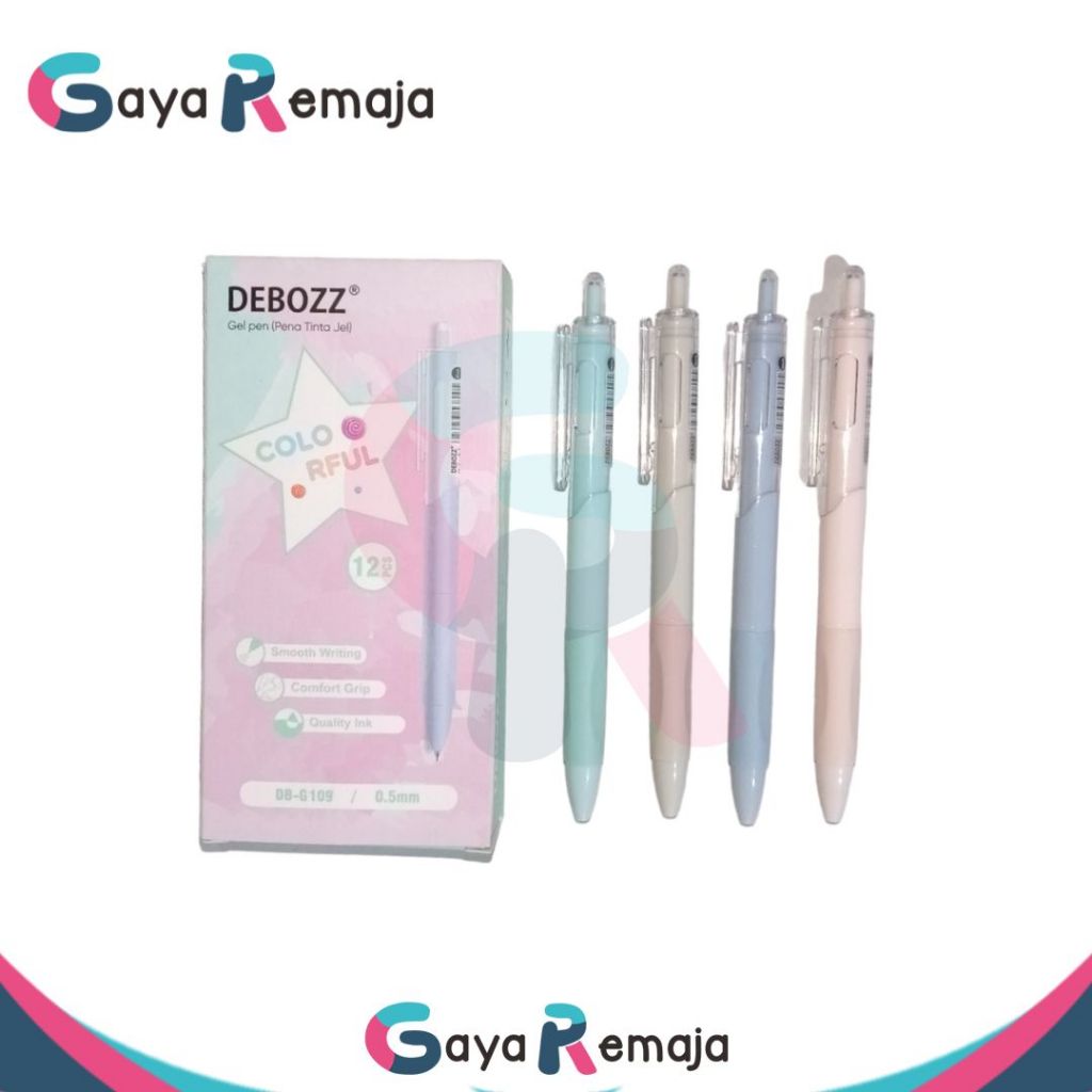 Jual Pulpen / Bulpen Gel Debozz 0,5 mm Cetekan / Ballpoint Debozz ...
