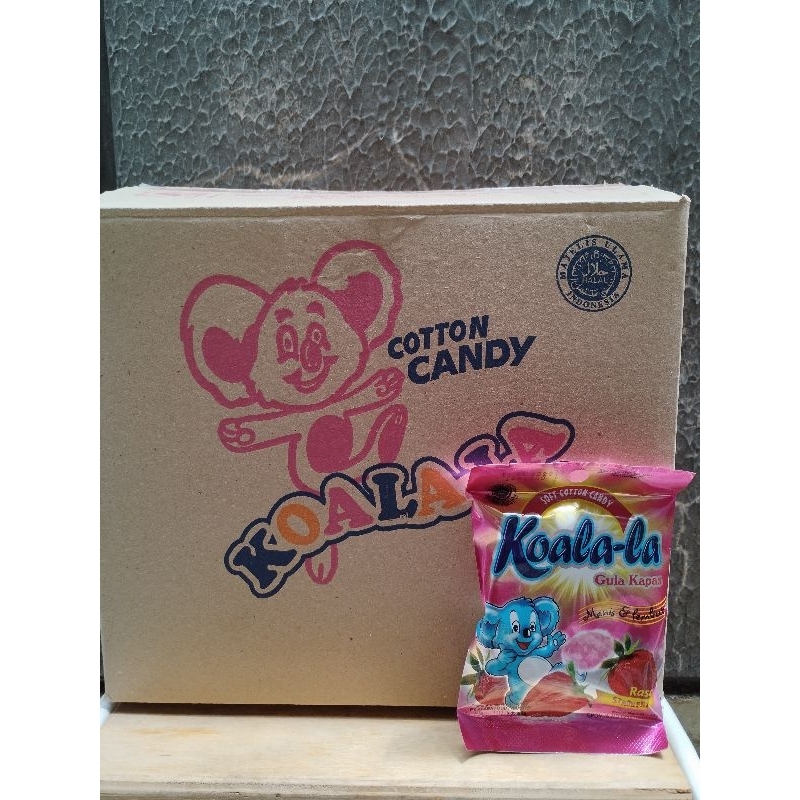 Jual koala-la permen kapas rasa strawberry / cotton candy merk koala-la ...