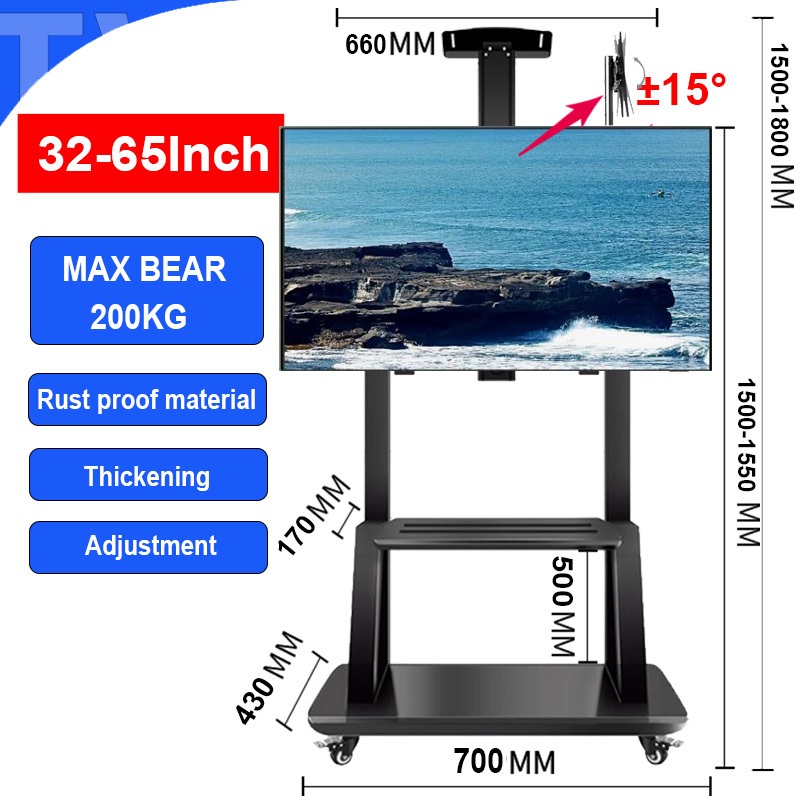 Jual Bergerak Bracket Standing tv 32-85 Inch TV Berdiri Stand Universal ...