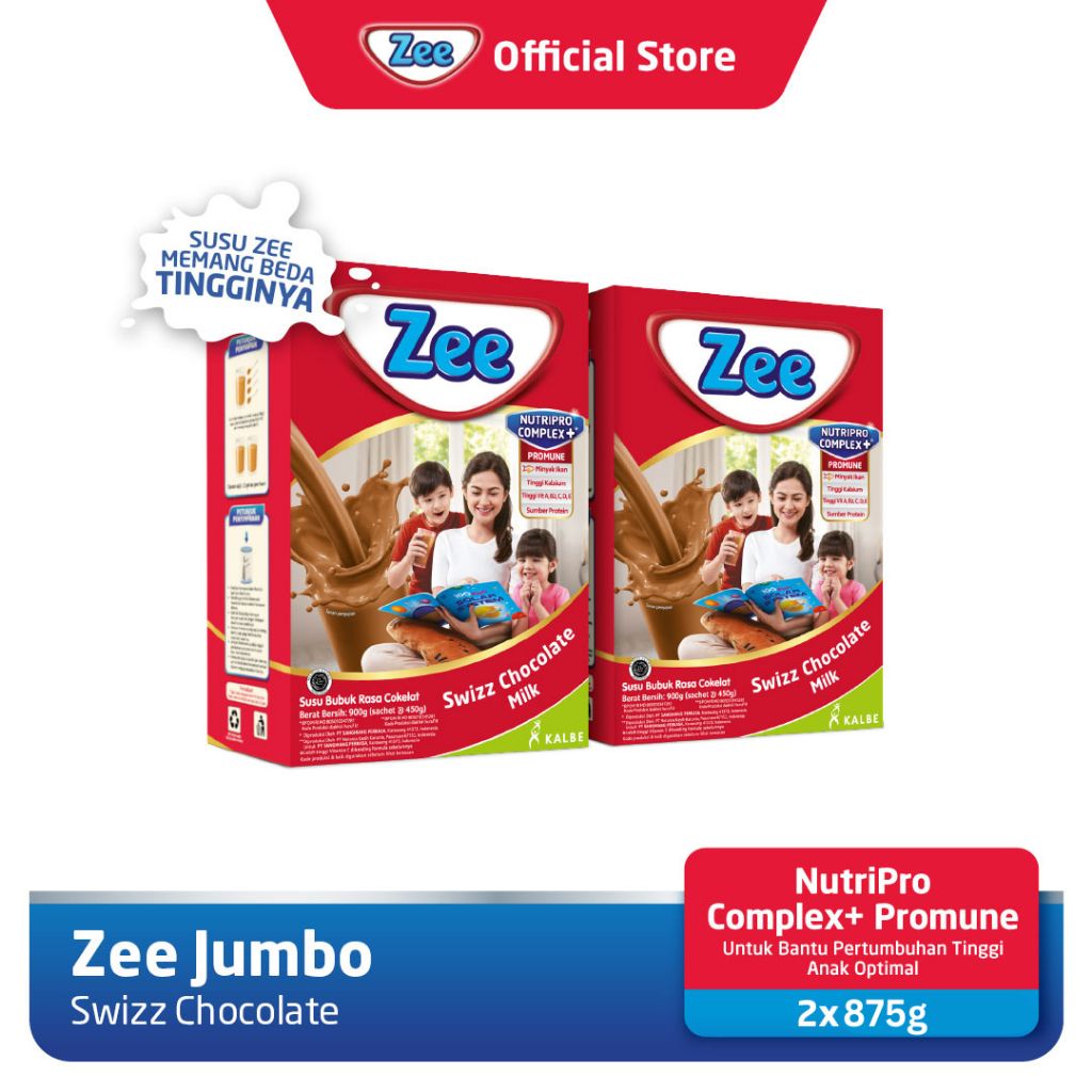 Jual Zee Reguler Jumbo Swizz Chocolate Milk 875gr (2 Pack) | Shopee ...