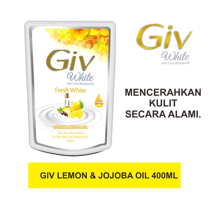 Jual Giv Bodywash Fresh White Lemon & Jojoba Opl Pouch 400ml | Shopee ...