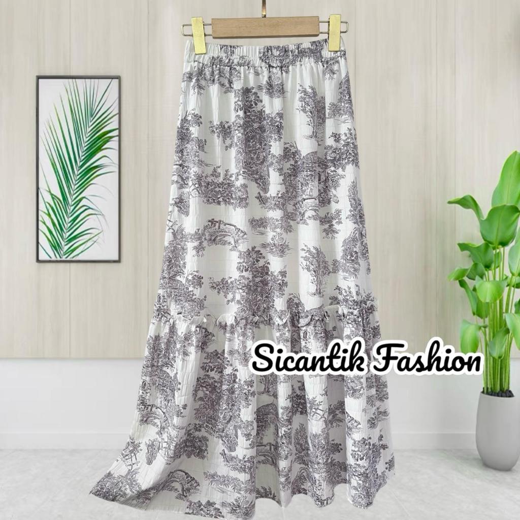 Jual Rok Wanita Style Korea Bahan Cotton Crinkle // Rok Tutu // Rok ...