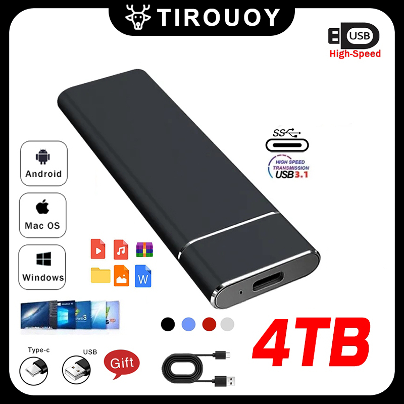 Jual SSD Eksternal 4TB USB 3.0 Type-C ssd laptop PC ssd portable ...