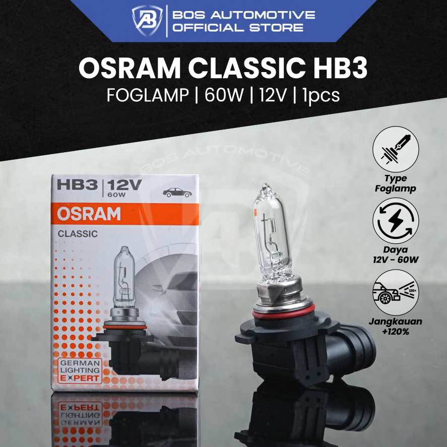 Jual Bohlam Halogen Osram / Lampu Foglamp Mobil HB3 60W 12V Standard ...