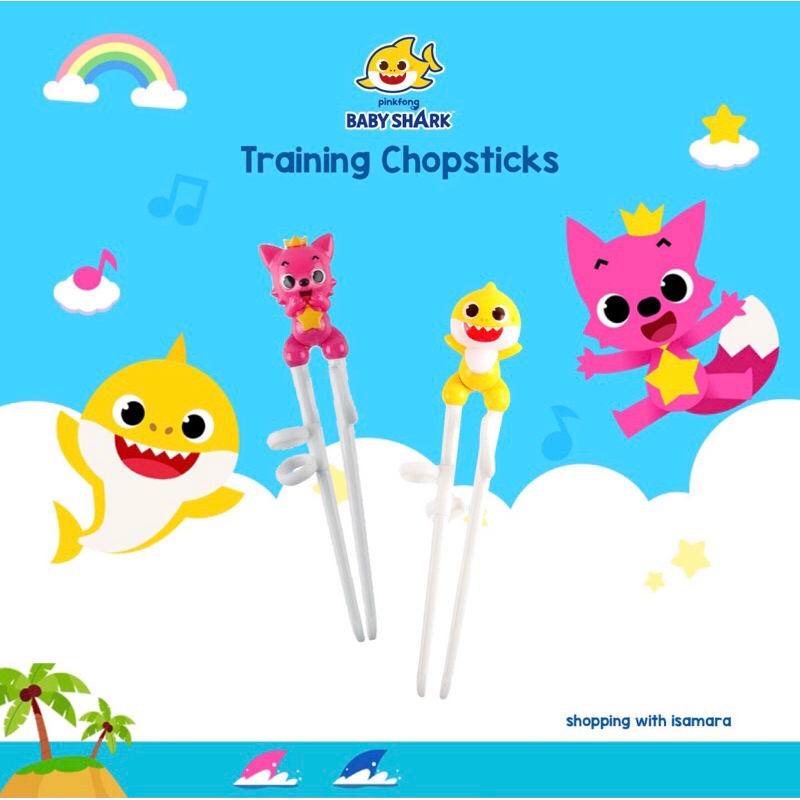 Jual Pinkfong Baby Shark Training Chopsticks / sumpit | Shopee Indonesia