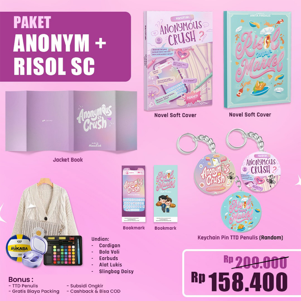 Jual Novel Anonymous Crush - Haniifiah - Skuad x Akad - Gratis Biaya Packing | Shopee Indonesia