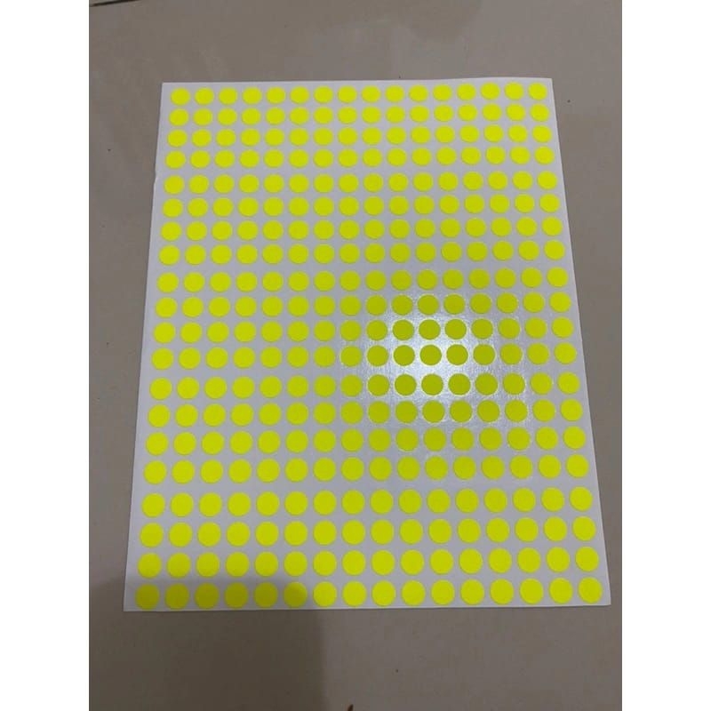 Jual Stiker Bulat Dot Label-/+ 8-9 mm dan 13 mm Per lembar Stiker Bulat ...