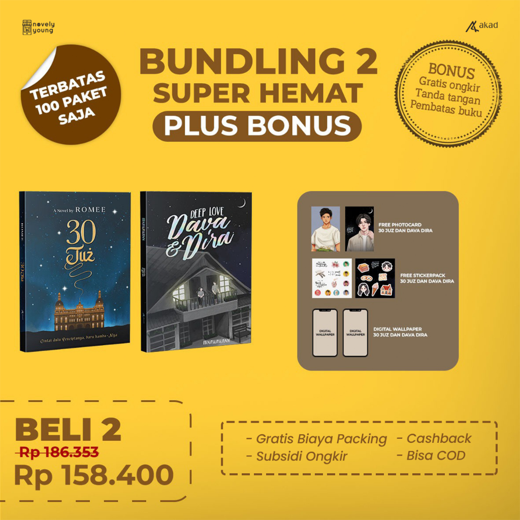 Jual Novel 30 Juz - Rome - Akad - Gratis Biaya Packing | Shopee Indonesia