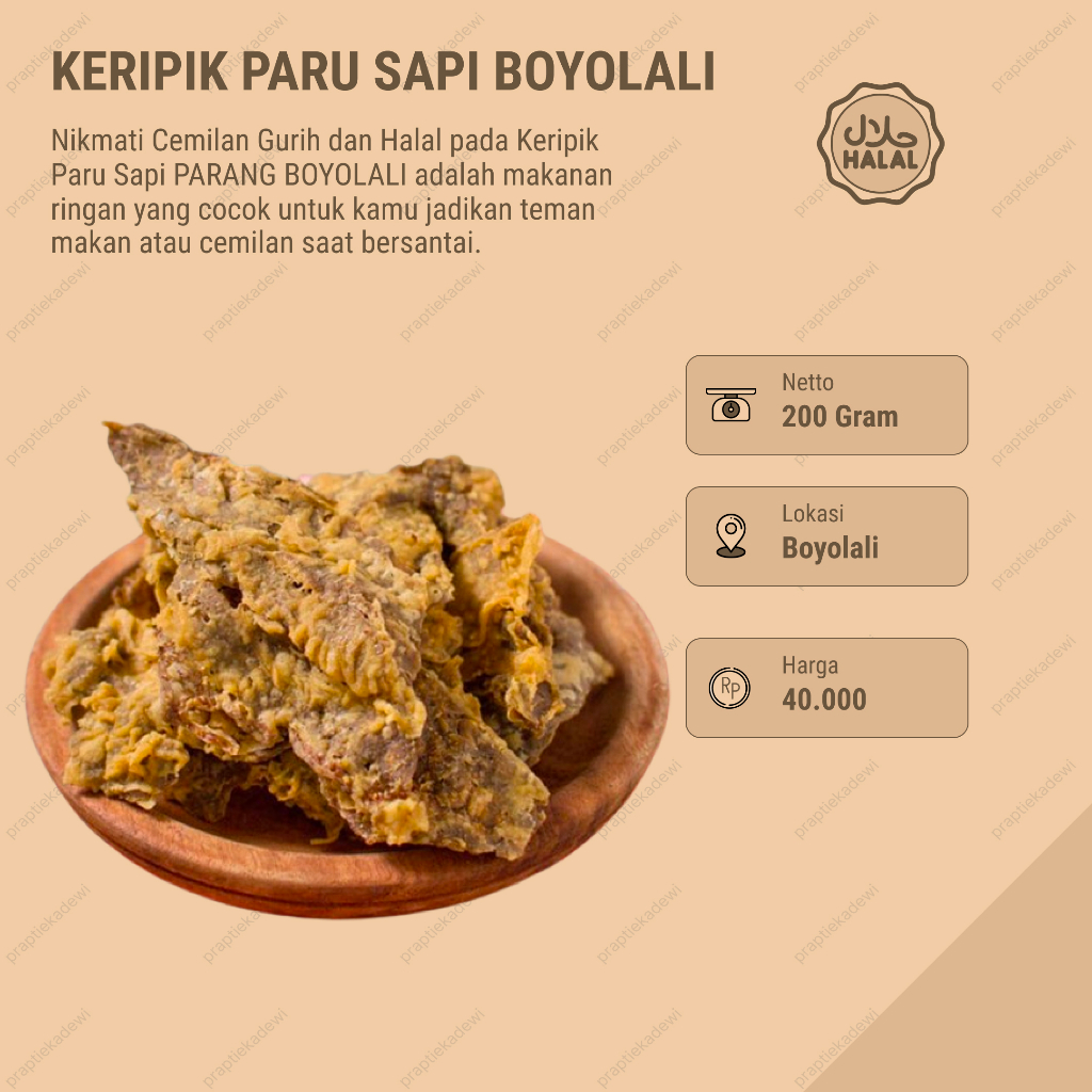 Jual KERIPIK PARU SAPI KHAS BOYOLALI 200GRAM | Shopee Indonesia