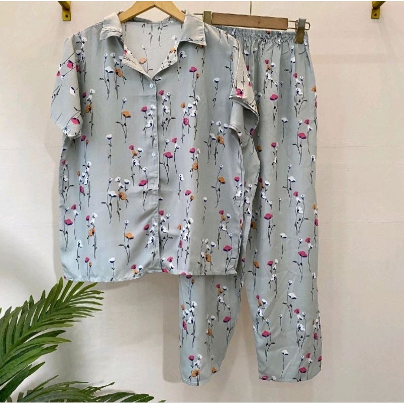 Jual ONE SET RAYON PREMIUM SETELAN BUSUI RAYON | PIYAMA MENYUSUI | SET ...