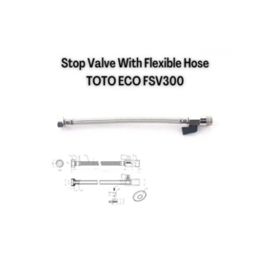 Jual TOTO ECO FSV 300 STOP VALVE WITH FLEXSIBLE HOSE 30 +CM | Shopee ...