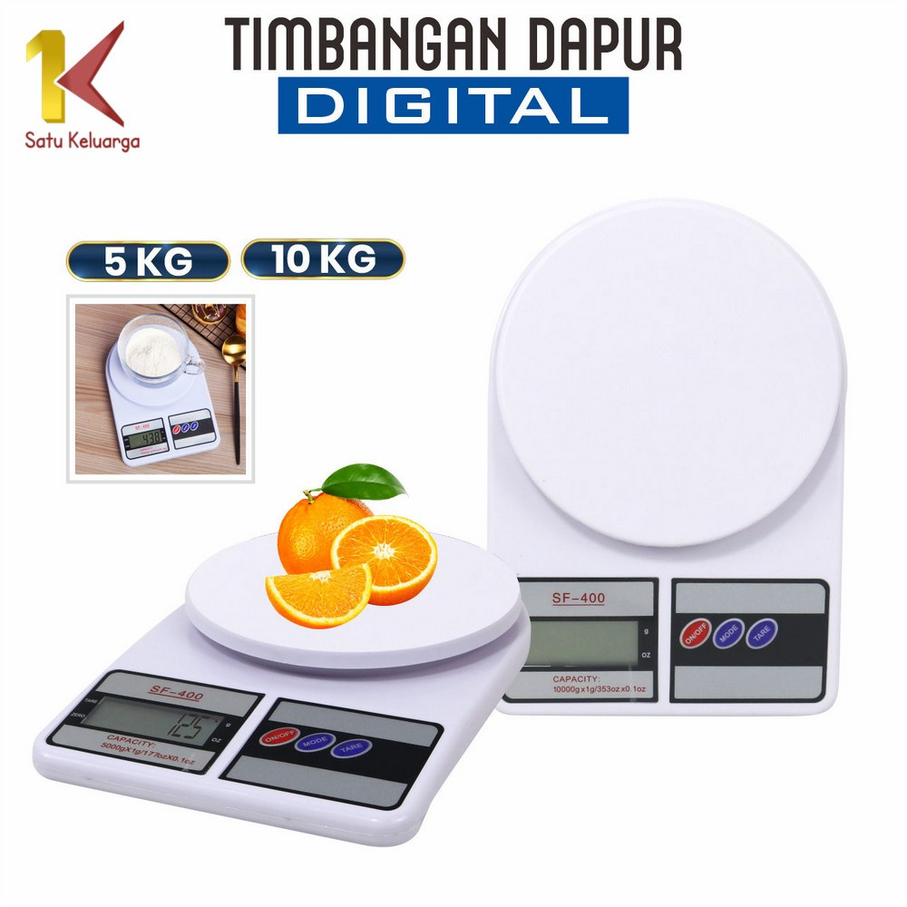 Jual Satu Keluarga Timbangan Dapur Digital SF-400 10Kg 5Kg Portable ...
