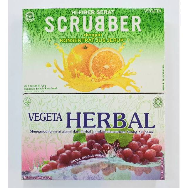 Jual Vegeta HERBAL dan Vegeta SCRUBBER isi 6 Sachet (BOX) | Shopee ...
