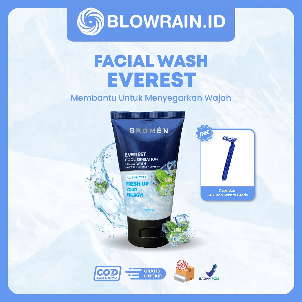 Jual BROMEN EVEREST FACIAL WASH - Sabun Cuci Muka Cowo - Penghilang ...